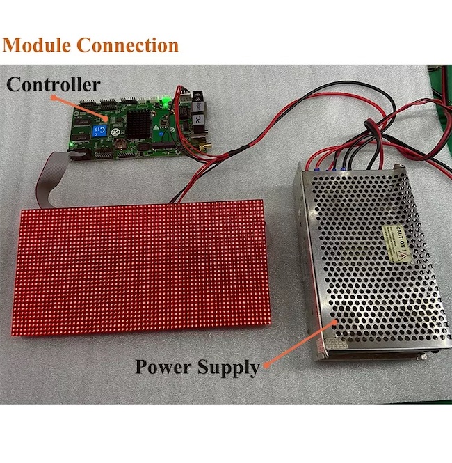 P10 Indoor Single Color Modular LED Display Panels 10mm