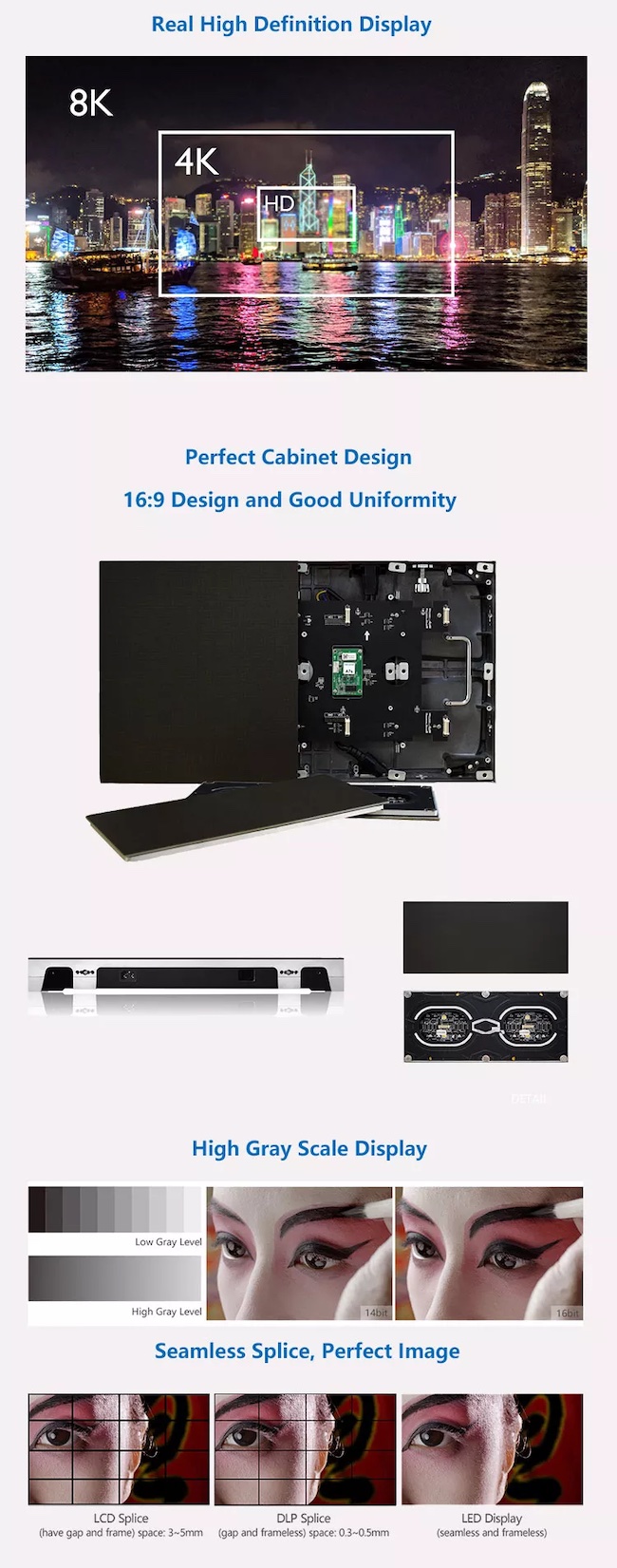 Meeting Room Mini LED Display Panel SMD P1.25mm High Resolution