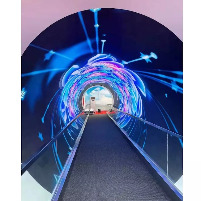 Curved Flexible P3 Modular LED Display Panels High Refresh Rate