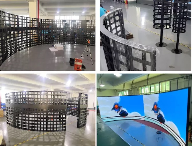 P2.5mm High Refresh Flexible LED Display Cylinder Shape Flex LED Screen ...