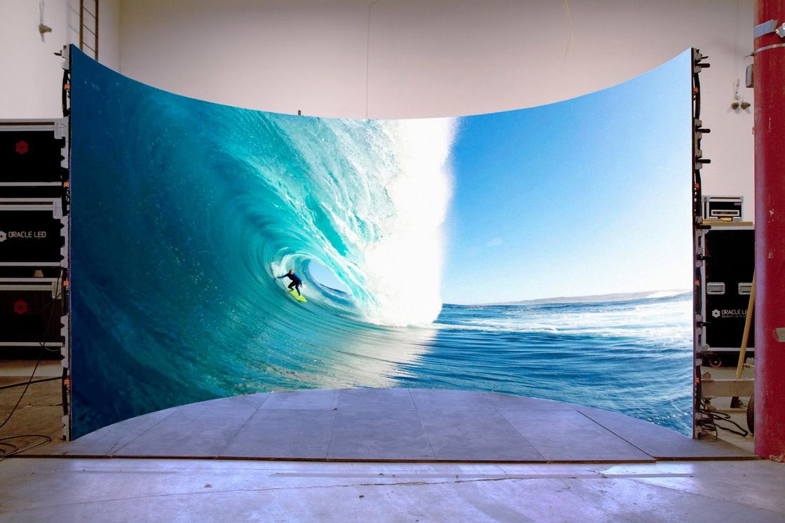 High Resolution Modular LED Display Panels P2mm Shopping Mall Cylinder ...