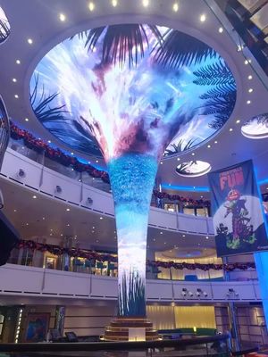 Curved Commercial Cylinder Flexible LED Screen Panel SMD1010
